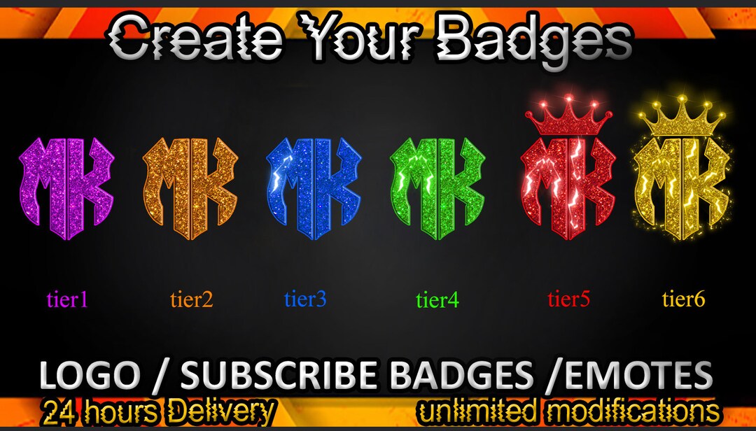 Letter Mk Twitch Sub Badges, Letter Mk Twitch Emotes/ Letter Mk Badges ...
