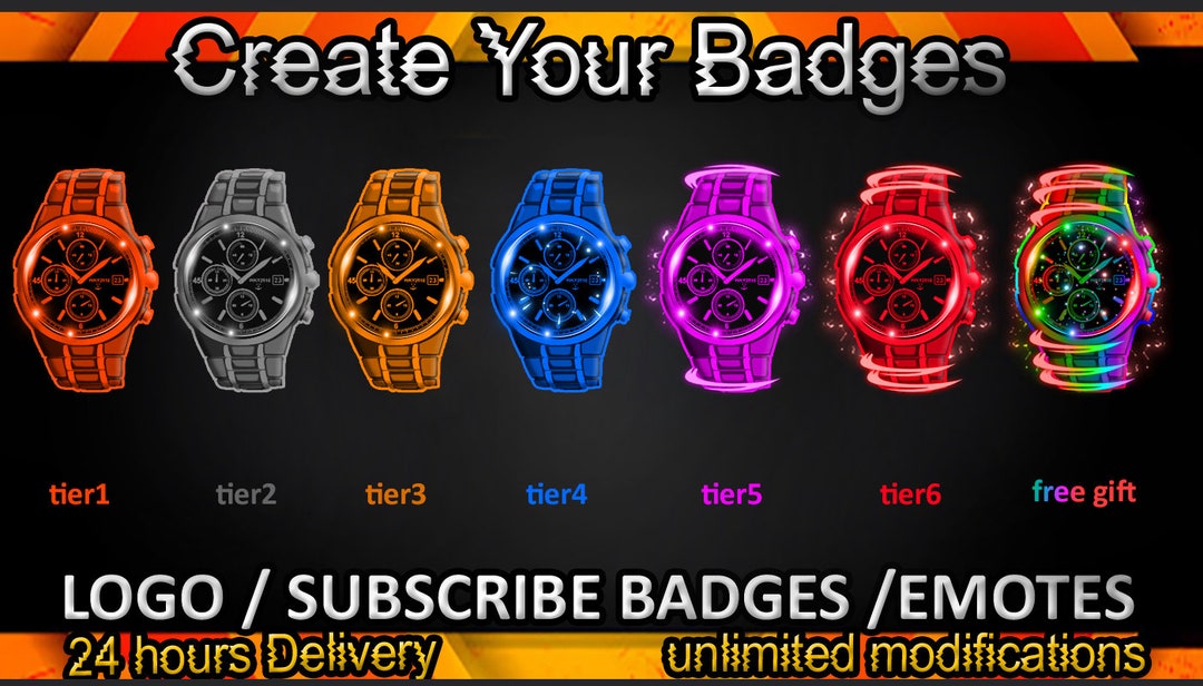 Watch Twitch Sub Badges,watch Twitch Emotes/ Watch Badges for Streamers ...