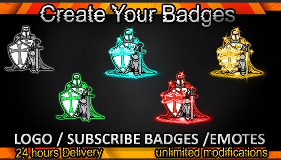 Knight Twitch Sub Badges Knight Twitch Emotes/ Knight Badges | Etsy