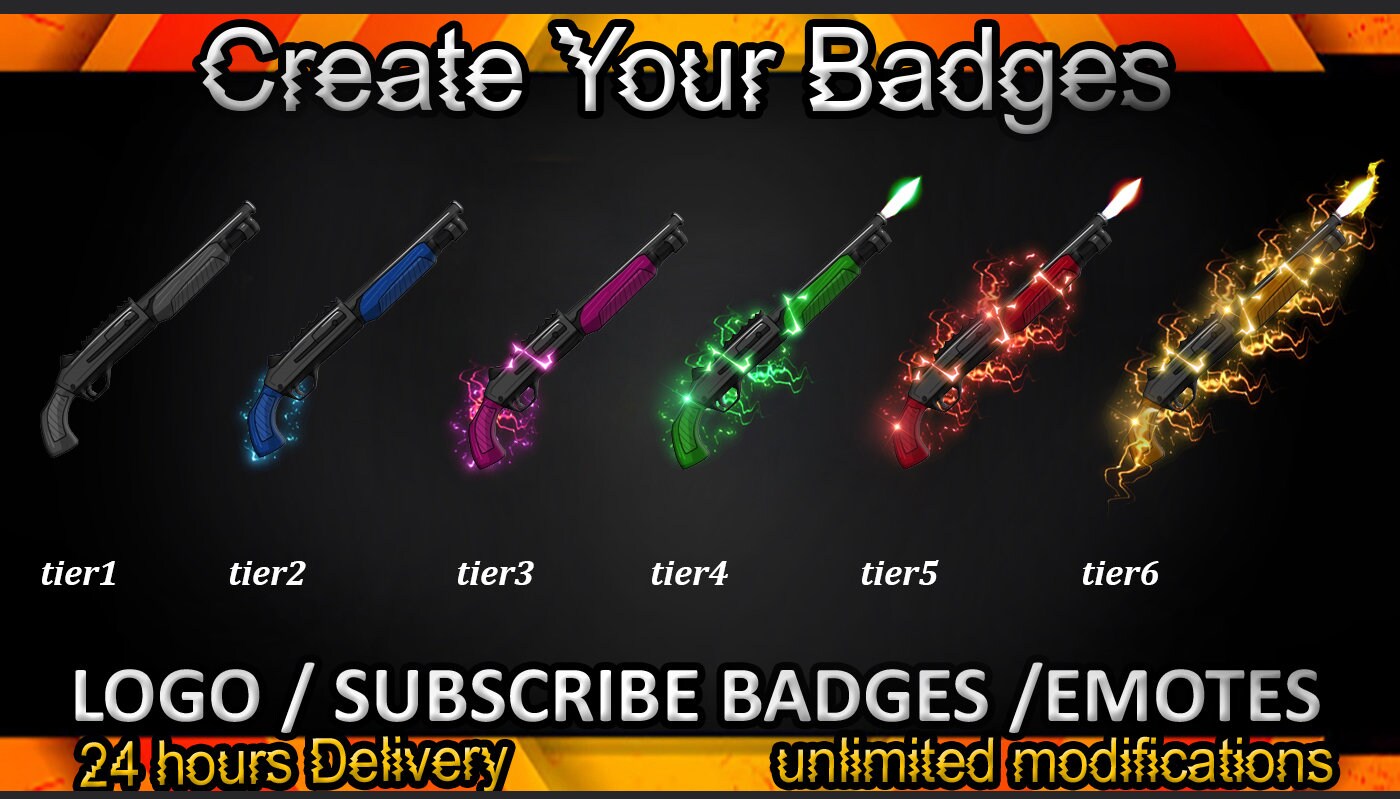 Shotgun Twitch Sub Badges,shotgun Twitch Emotes/ Shotgun Badges for ...
