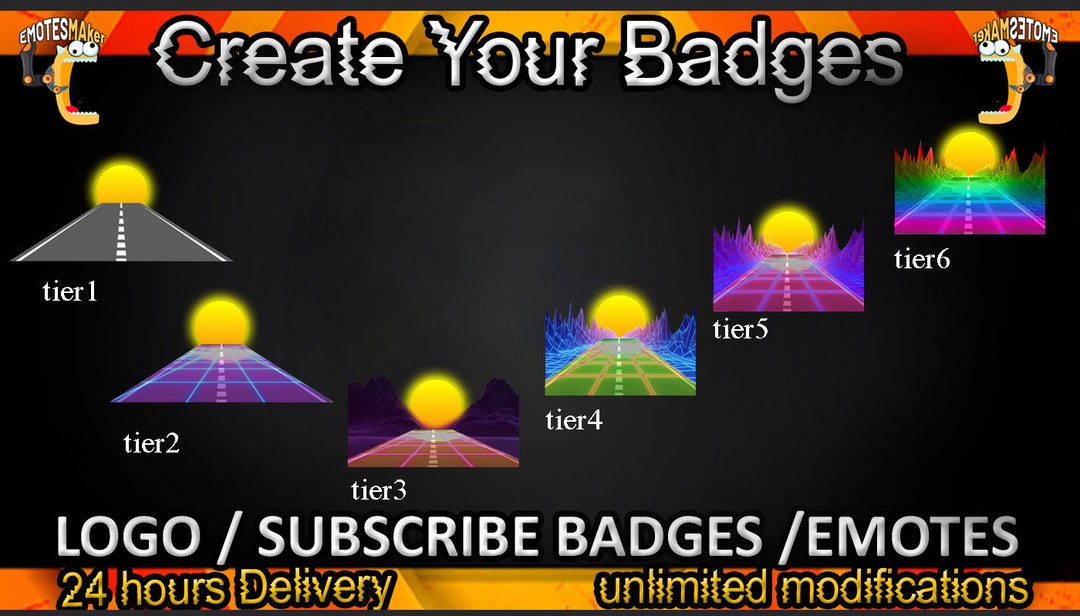Sun Twitch Sub Badges, Sun Twitch Emotes/ Sun Badges for Streamers/ Sun ...