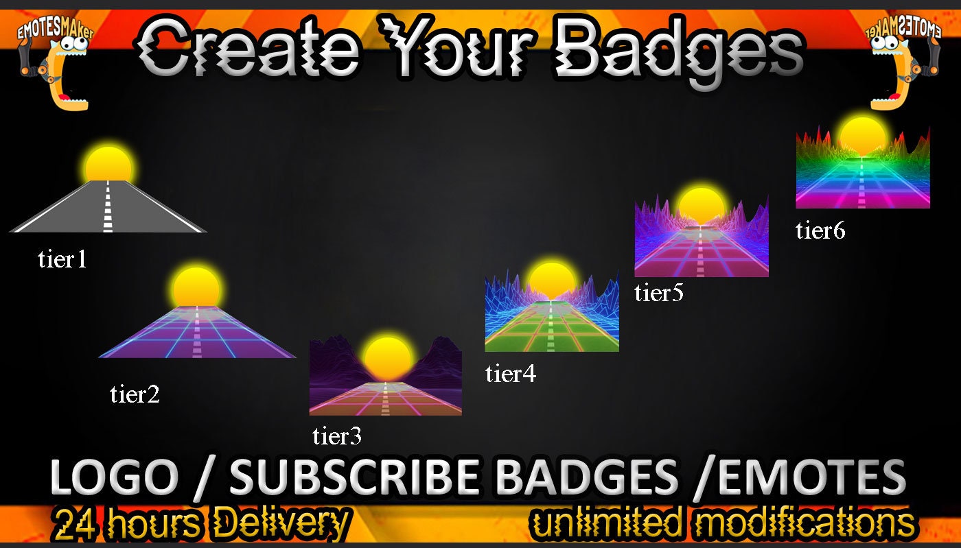 Sun Twitch Sub Badges, Sun Twitch Emotes/ Sun Badges for Streamers/ Sun ...