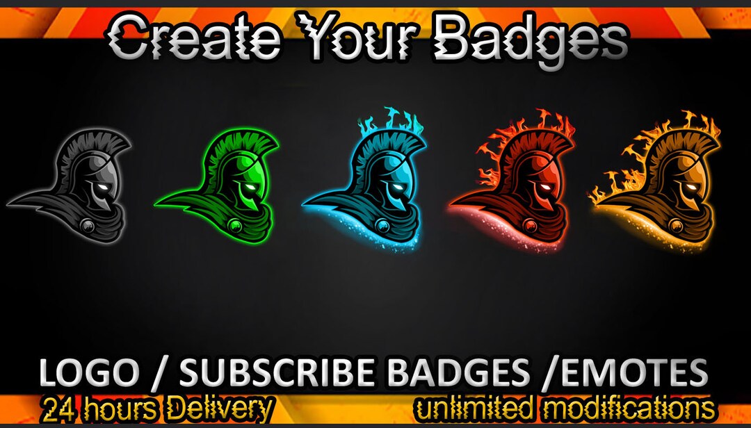 Spartan Twitch Sub Badges / Spartan Twitch Emotes / Spartan Badges for ...