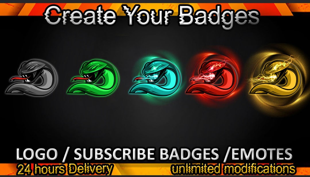 Viper Twitch Sub Badges / Viper Twitch Emotes / Viper Badges for ...