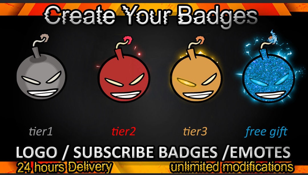 Bomb Twitch Sub Badges, Bomb Twitch Emotes/ Bomb Badges for Streamers ...