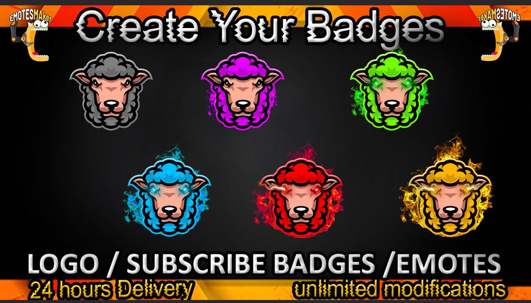 Sheep Twitch Sub Badges, Sheep Twitch Emotes/ Sheep Badges for ...