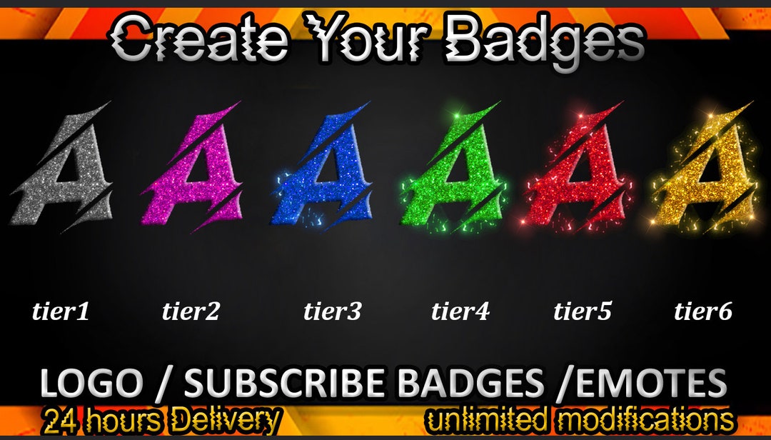 Letter A Twitch Sub Badges, Letter A Twitch Emotes/ Letter A Badges for ...