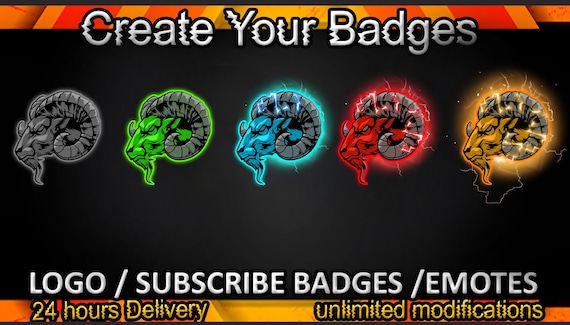 Ram Twitch Sub Badges Ram Twitch Emotes/ Ram Badges for | Etsy