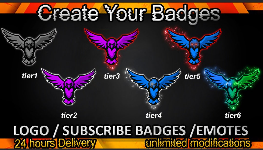 Hawk Twitch Sub Badges, Hawk Twitch Emotes/ Hawk Badges for Streamers ...
