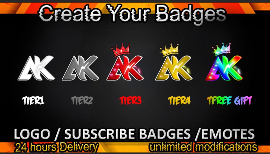 AK Twitch Sub Badges / AK Twitch Emotes/ Ak for Streamers / AK ...