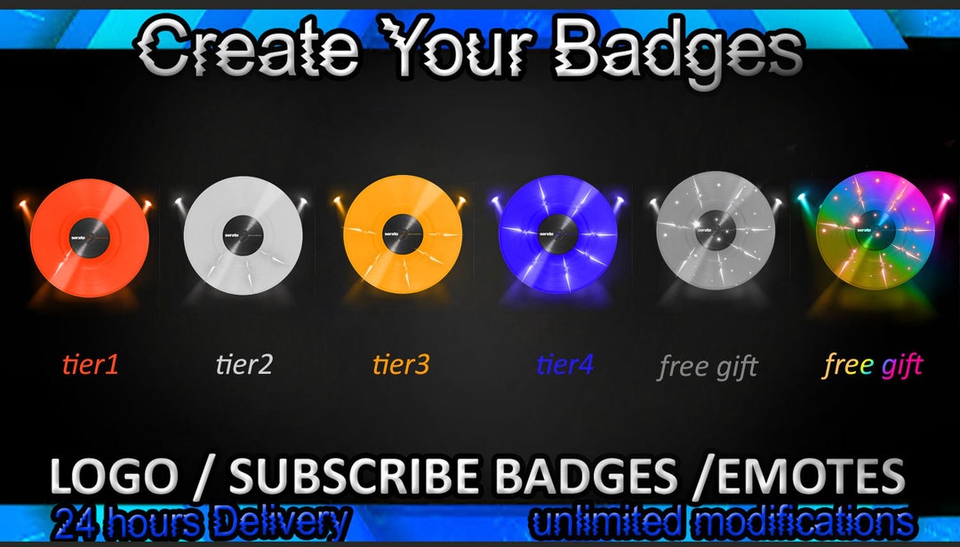 Dj Twitch Sub Badges, Dj Twitch Emotes/ Dj Badges for Streamers/ Dj ...