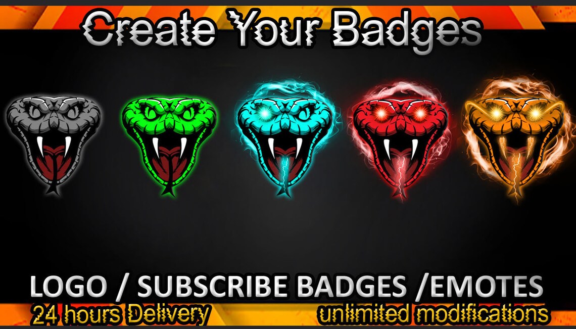 Snake Twitch Sub Badges / Snake Twitch Emotes / Snake Badges for ...