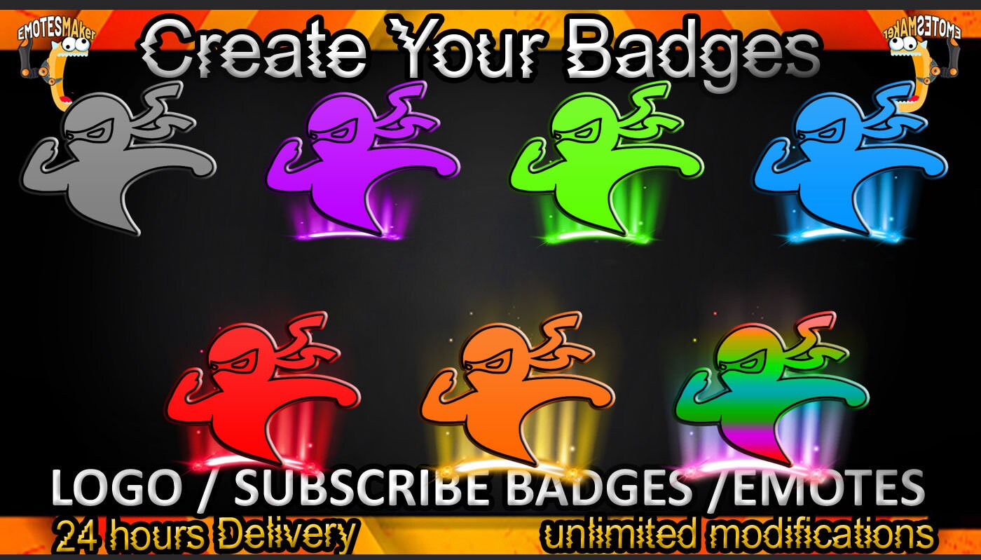 Ninja Logo Twitch Sub Badges, Ninja Logo Twitch Emotes/ Ninja Logo ...