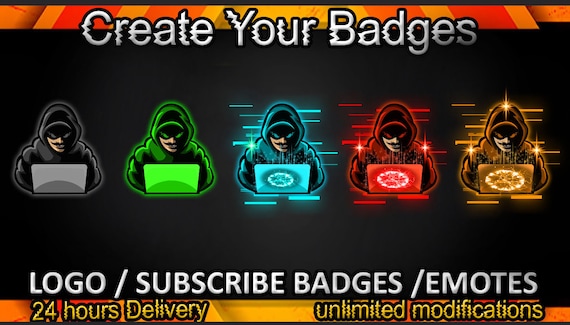 Hacker Twitch Sub Badges / Hacker Twitch Emotes / Hacker | Etsy Australia