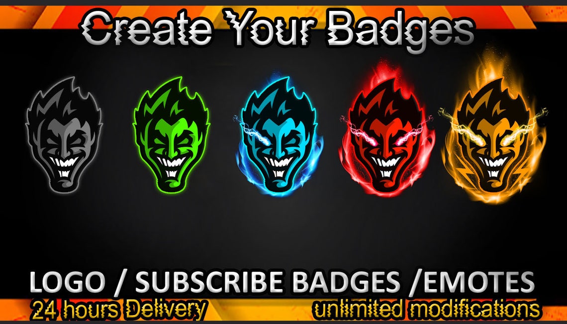 Neon Joker Twitch Sub Badges / Neon Joker Twitch Emotes / Neon Joker ...