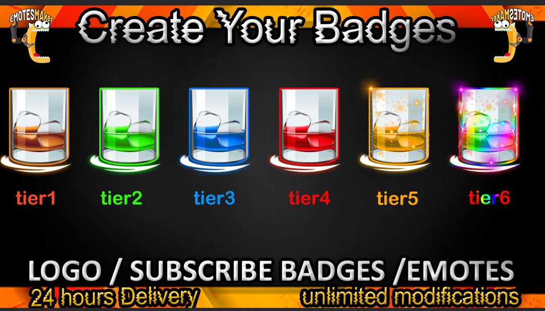 Drink Twitch Sub Badges / Drink Twitch Emotes/ Drink for Streamers ...