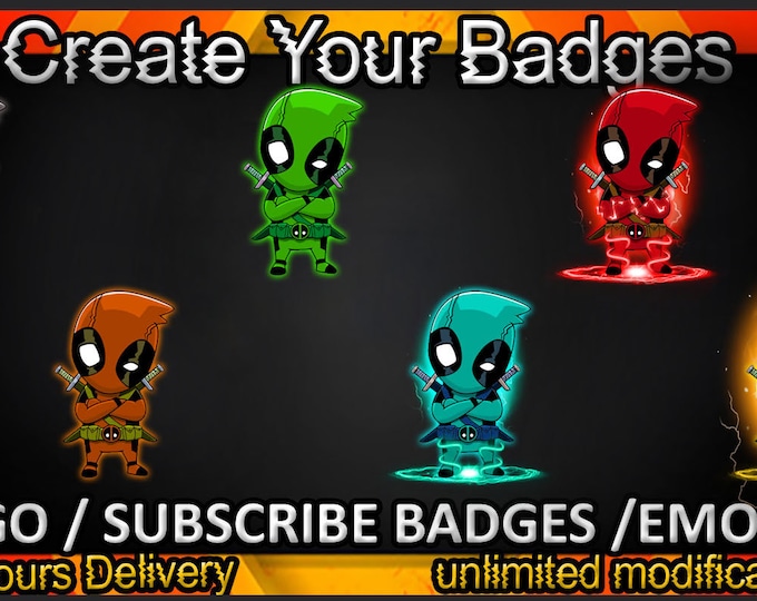 Deadpool Metal Emblem Badge Sticker Decal (5 Pack) - Etsy