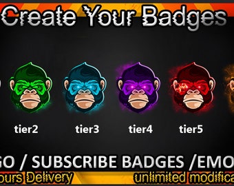 Monkey Twitch Emotes - Etsy