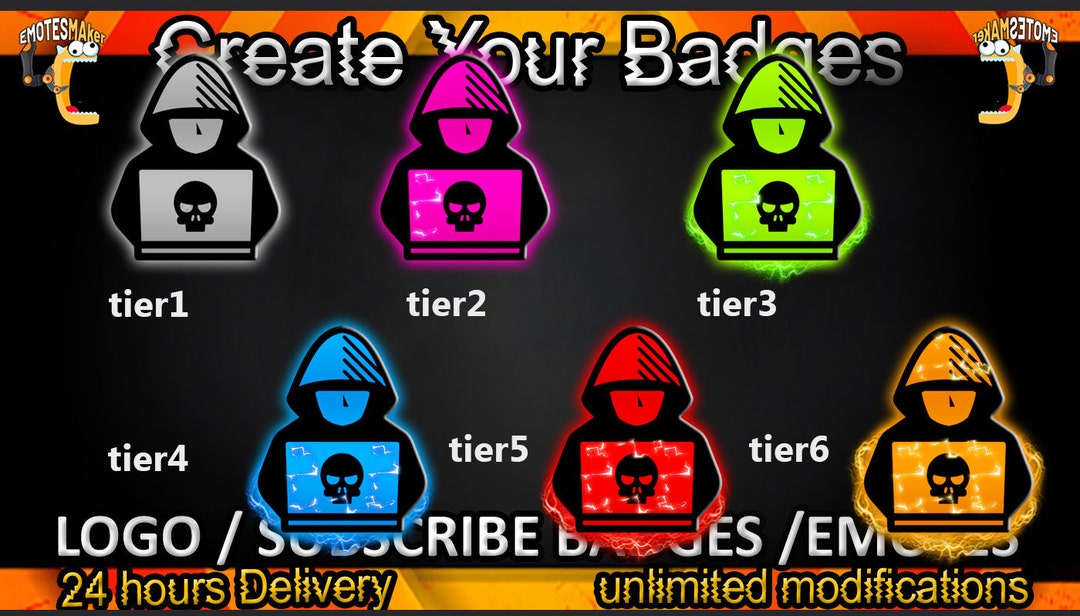 Hacker Boy Twitch Sub Badges, Hacker Boy Twitch Emotes/ Hacker Boy ...