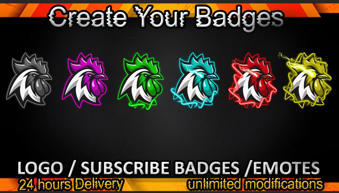 Chicken Twitch Sub Badges / Chicken Twitch Emotes/ Chicken Badges for ...