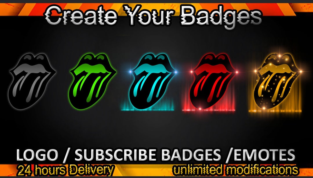 Tongue Twitch Sub Badges / Tongue Twitch Emotes / Tongue Badges for ...