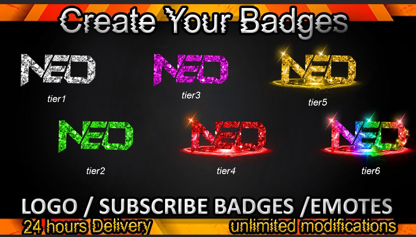 Neo Logo Twitch Sub Badges / Neo Logo Twitch Emotes / Neo Logo Badges ...