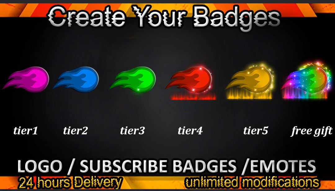Fire Ball Twitch Sub Badges, Fire Ball Twitch Emotes/ Fire Ball Badges ...