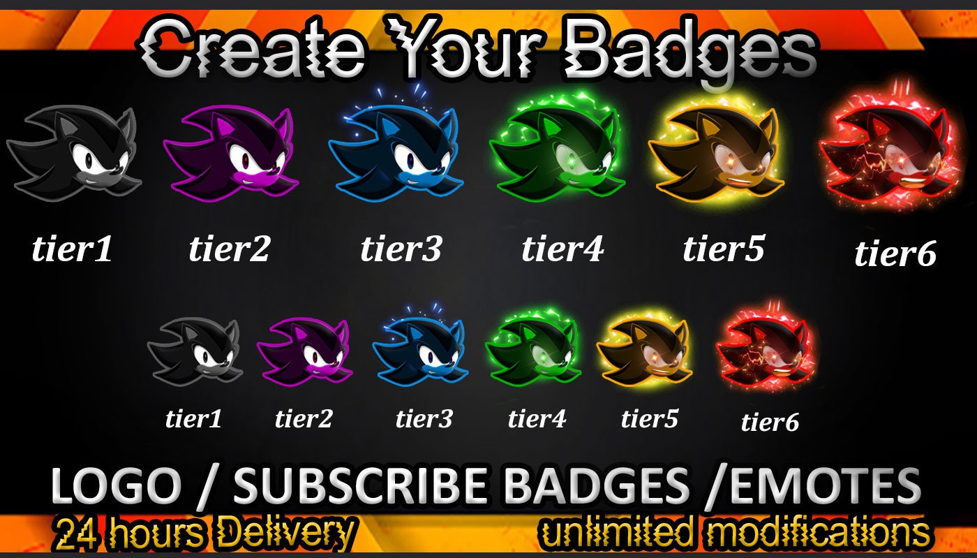 Sonic Head Twitch Sub Badges, Sonic Head Twitch Emotes/ Sonic Head ...