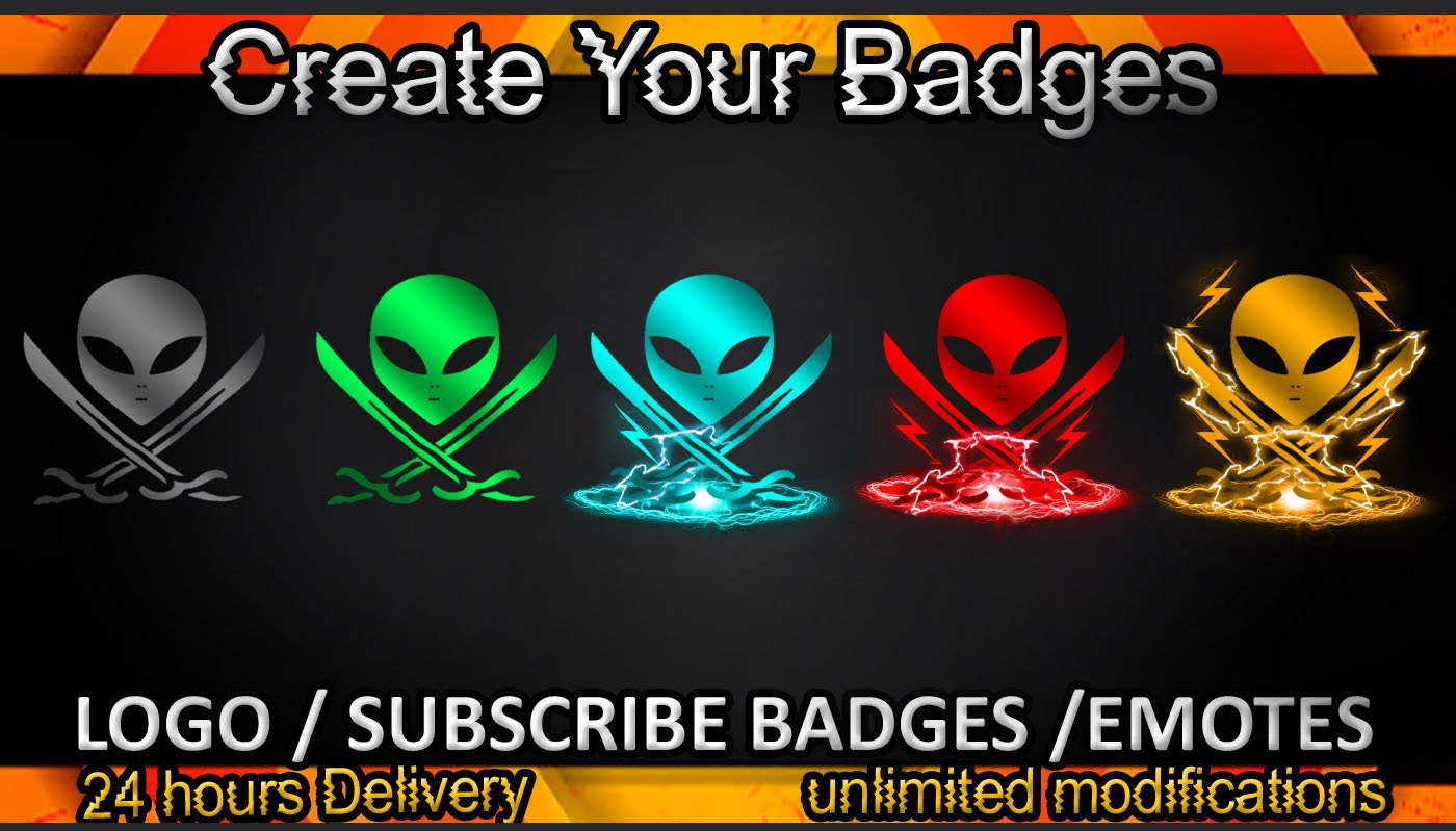 Alien Twitch Sub Badges / Alien Twitch Emotes / Alien Badges for ...