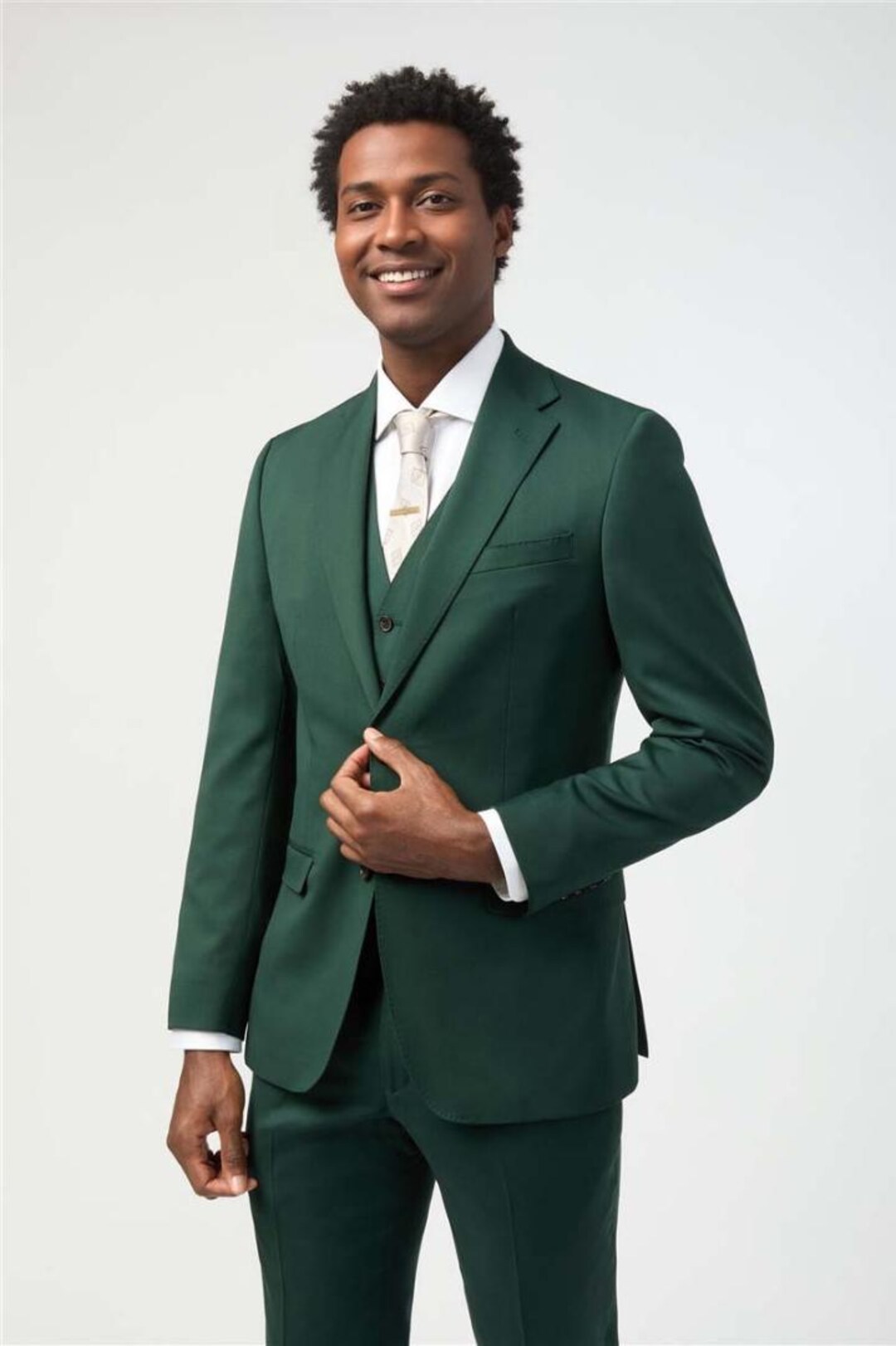 Premium Emerald Green Suit for Men - Men's Custom Green 3-piece Suit ...
