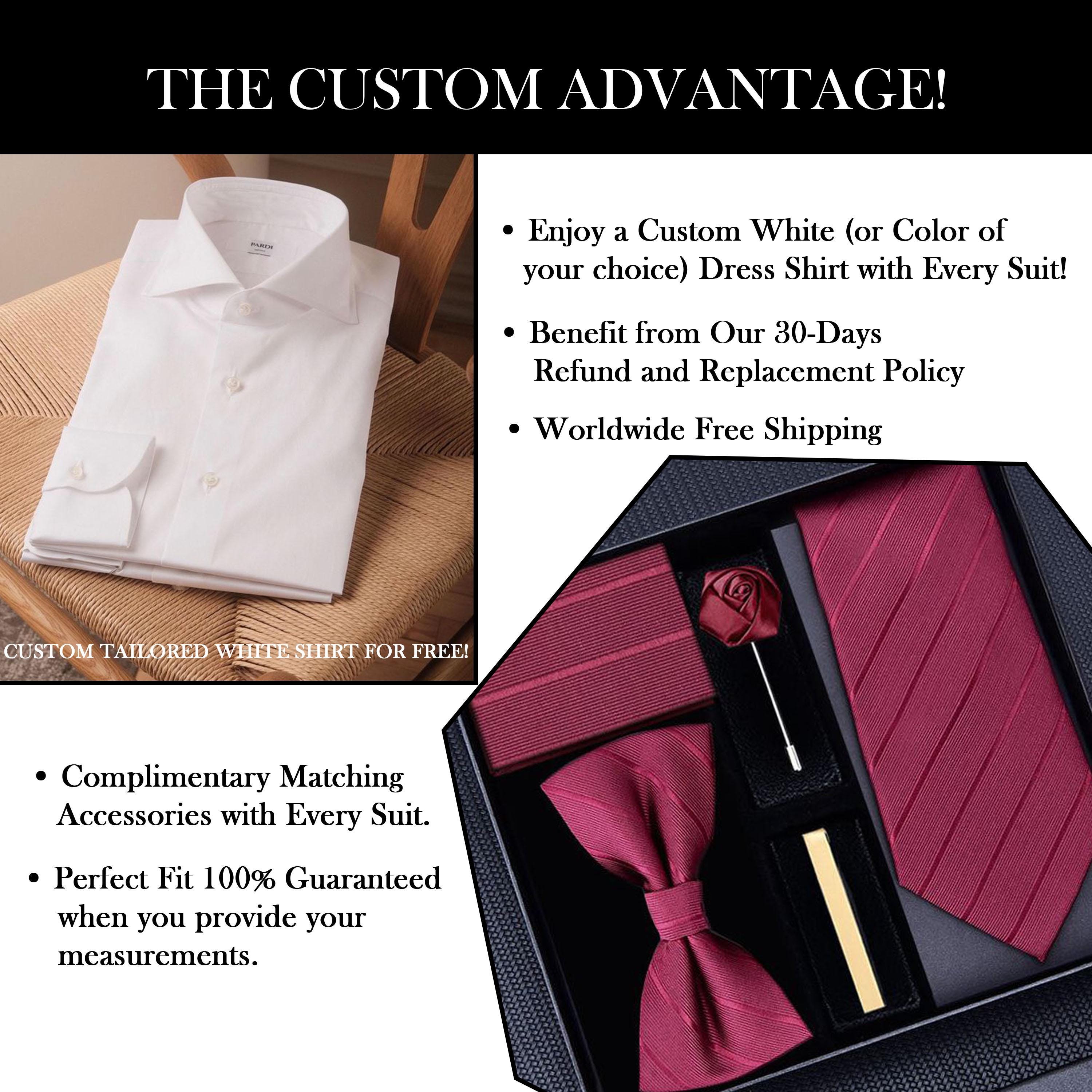 Premium Men's Dark Orange Suit - Wedding Party Wear - Groomsmen Suits - Prom Suits - Groom ...