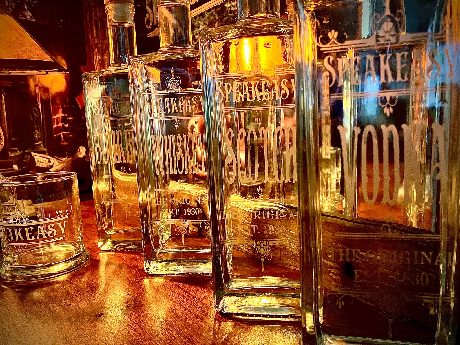 Unique Bourbon Decanters, Speakeasy Decanters, Bourbon Barware - Etsy