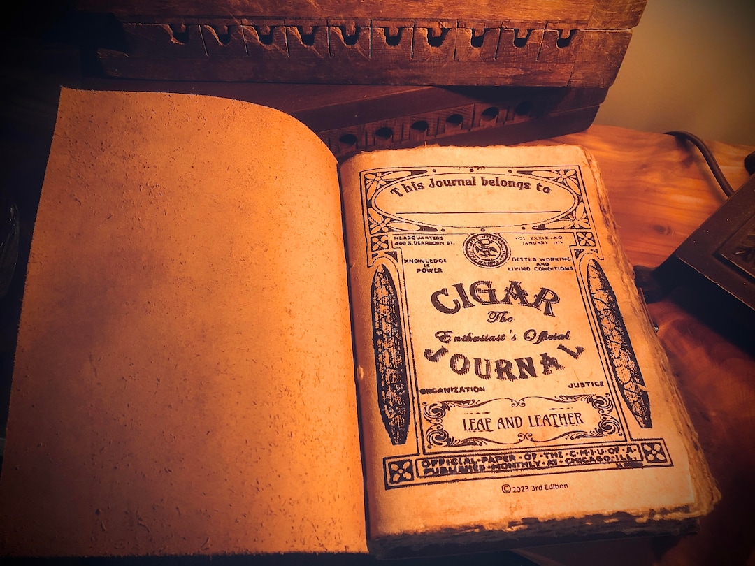 Leather Cigar Journal, Cigar Gift, Unique Cigar Gift, Cigar Lovers ...
