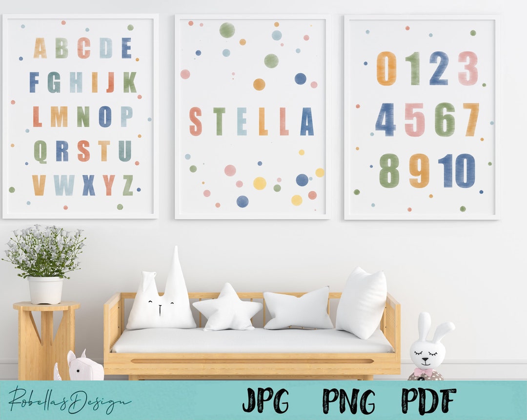 ABC Poster Kids Room Children Room Alphabet Deco Picture Learn Poster ...