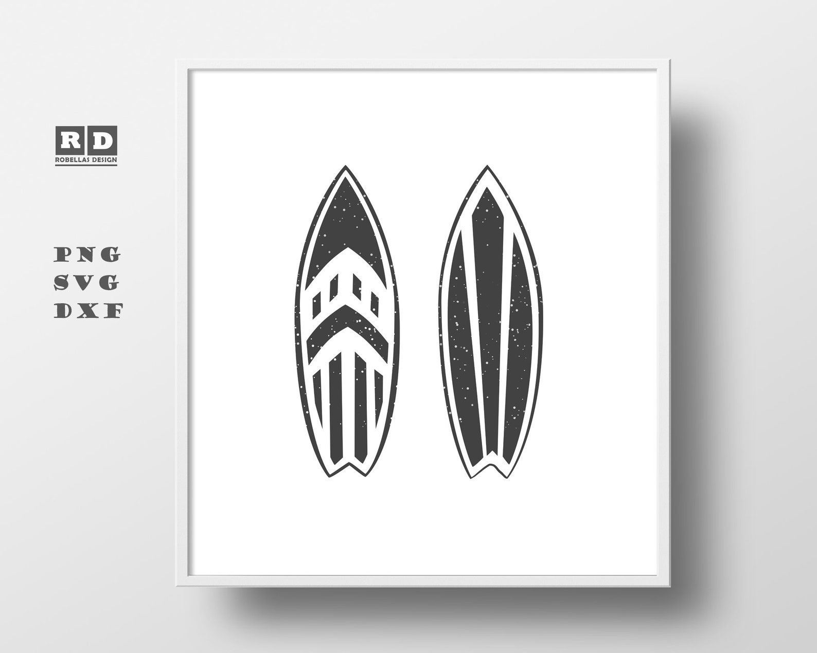 Plotter File SVG DXF PNG Surfboard Cricut Silhouette Clipart Digital ...