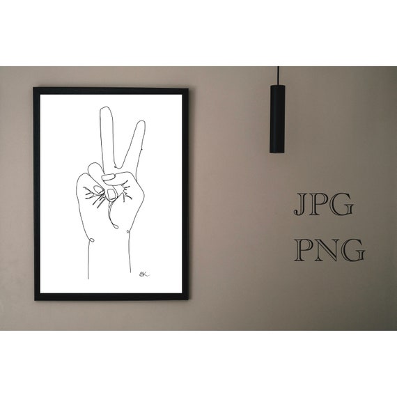 Digital Print Download Peace Sign Art Wall Art Poster Room - Etsy