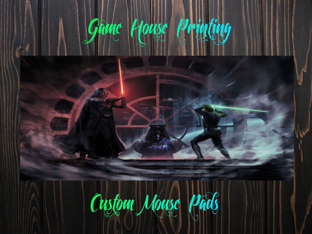 Hand Made Darth Father and Son Duel Custom Mousepad - Etsy