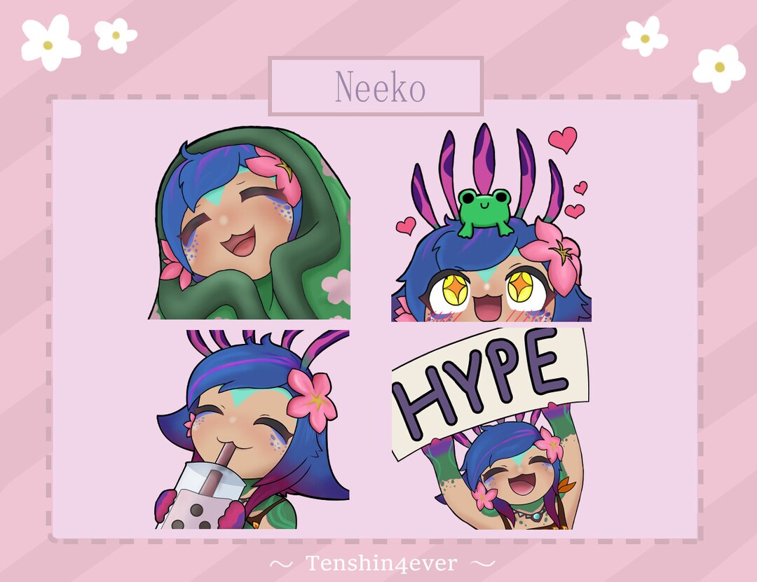 Neeko Hype Hydrate Cozy Happy Twitch Discord Emote League of Legends - Etsy