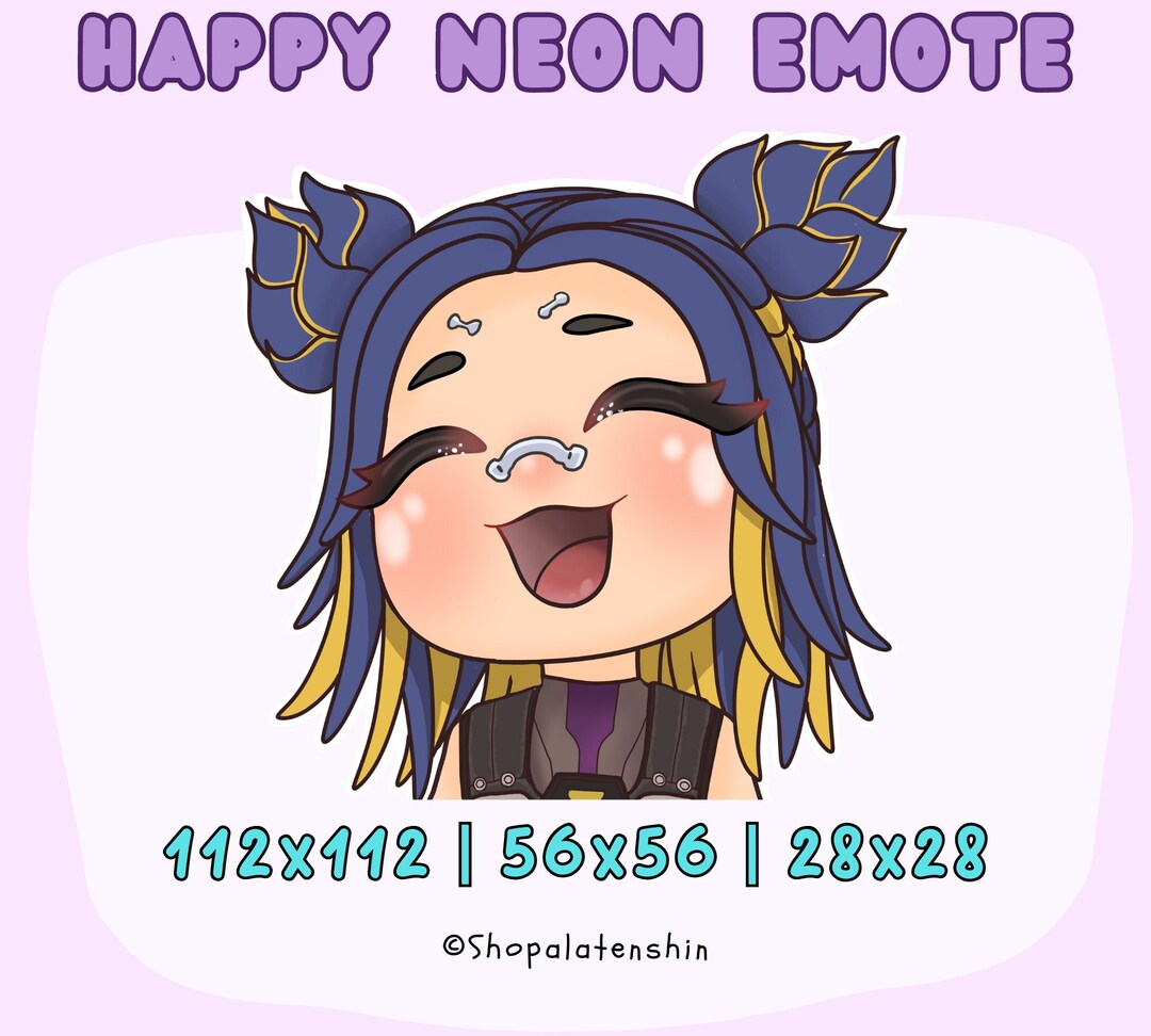 Happy Neon Emote for Twitch Valorant - Etsy