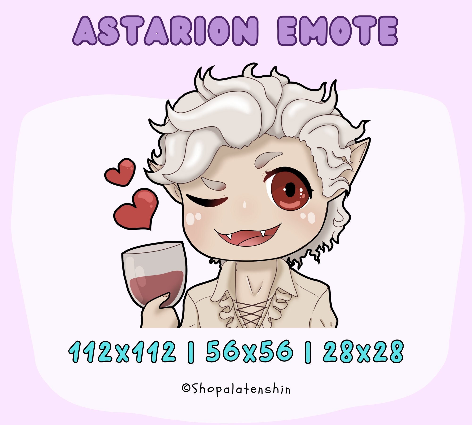 Baldur's Gate 3 Astarion Emote for Twitch BG3 - Etsy UK