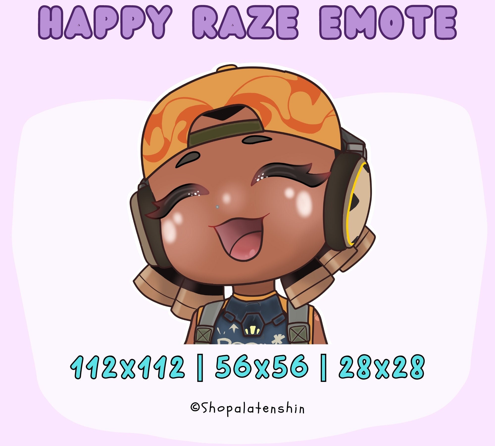 Happy Raze Emote for Twitch Valorant - Etsy