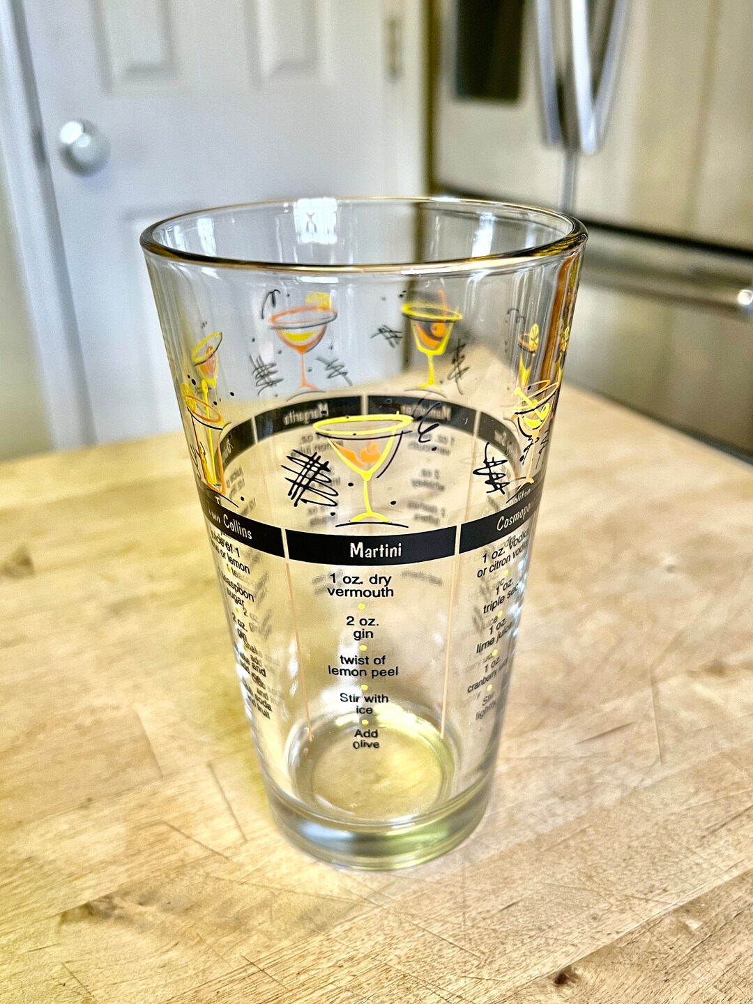 Vintage Atomic Ware Libbey Cocktail Recipe Pint Glass MCM Mixer - Etsy