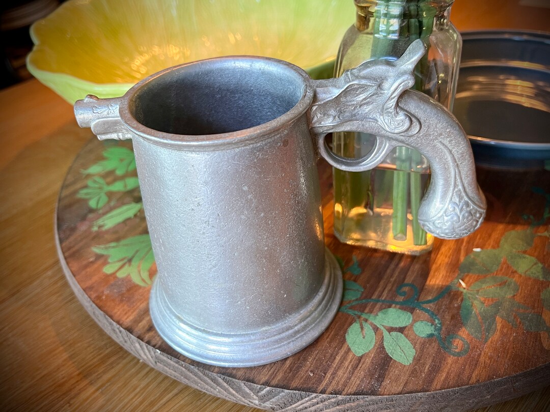 Vintage Wilton Armetale Pewter Gun Mug Pistol Mug Vintage Pewter Pistol ...