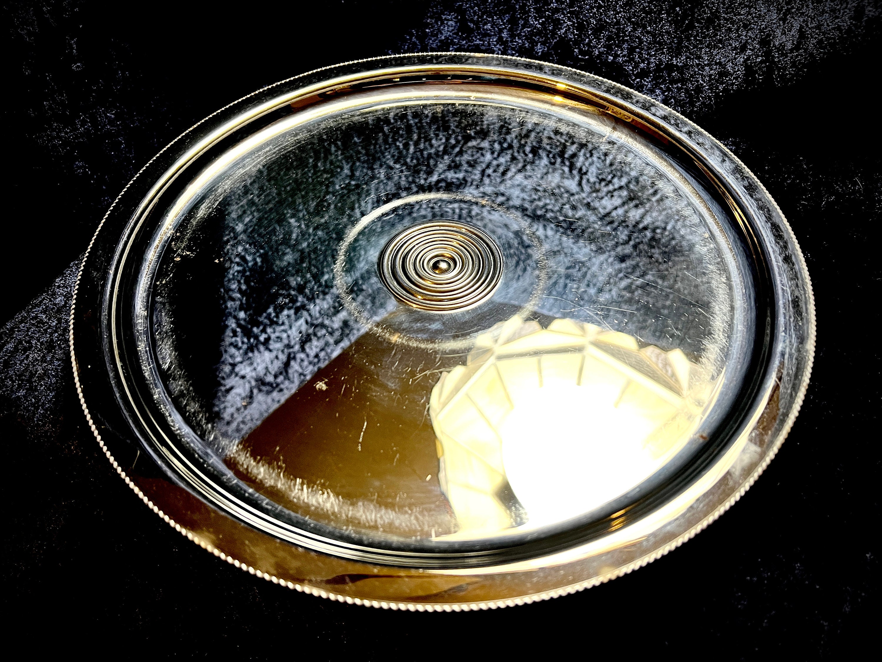 Vintage Mid Century Lazy Susan Glass Pedestal Serving Carousel - Etsy