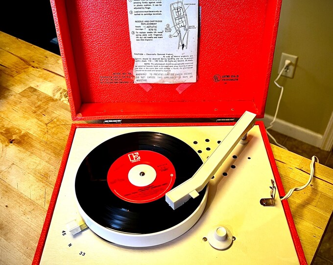 Vintage Imperial Record Player Solid State Electric Plug in 45 and 33 ...