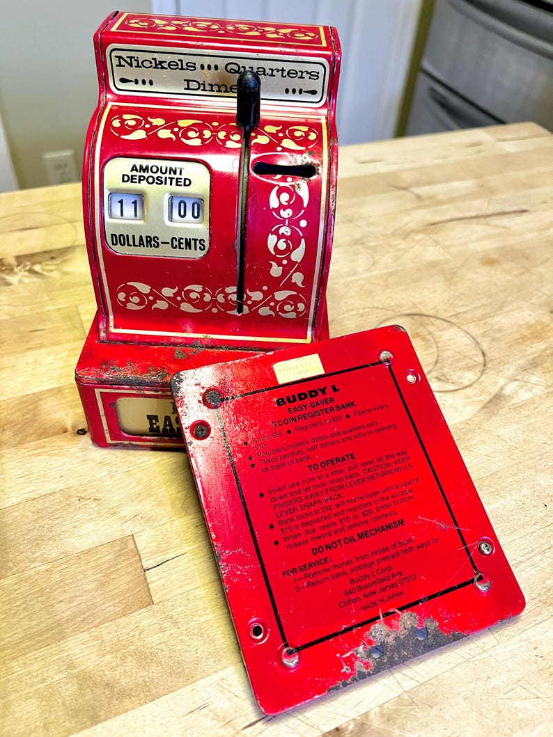 Buddy L Easy Saver Tin Toy Cash Register Bank, Japan 1976 - Etsy