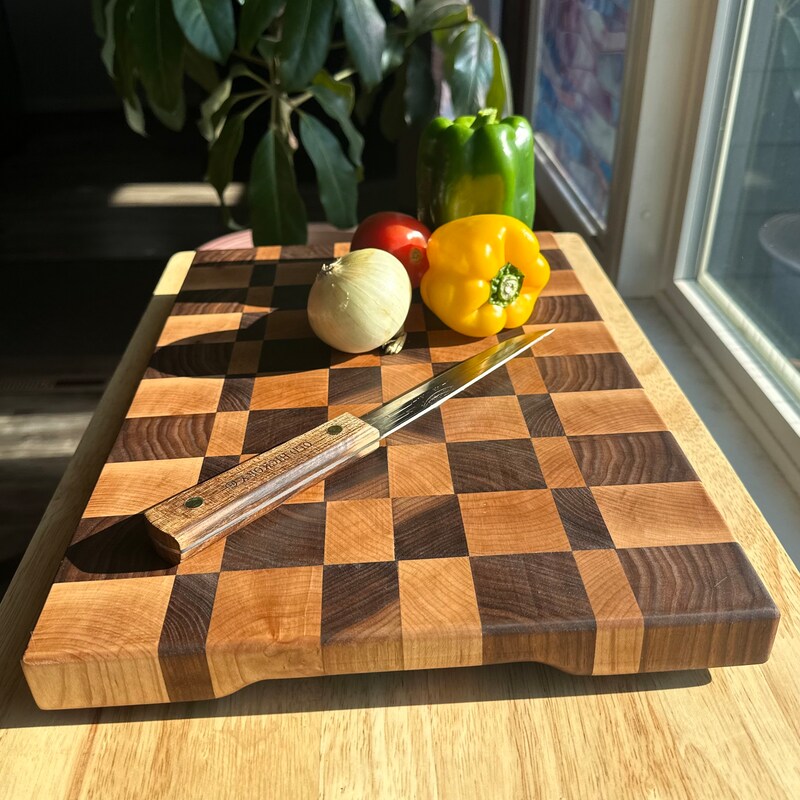 Checkerboard Cutting Board - Etsy
