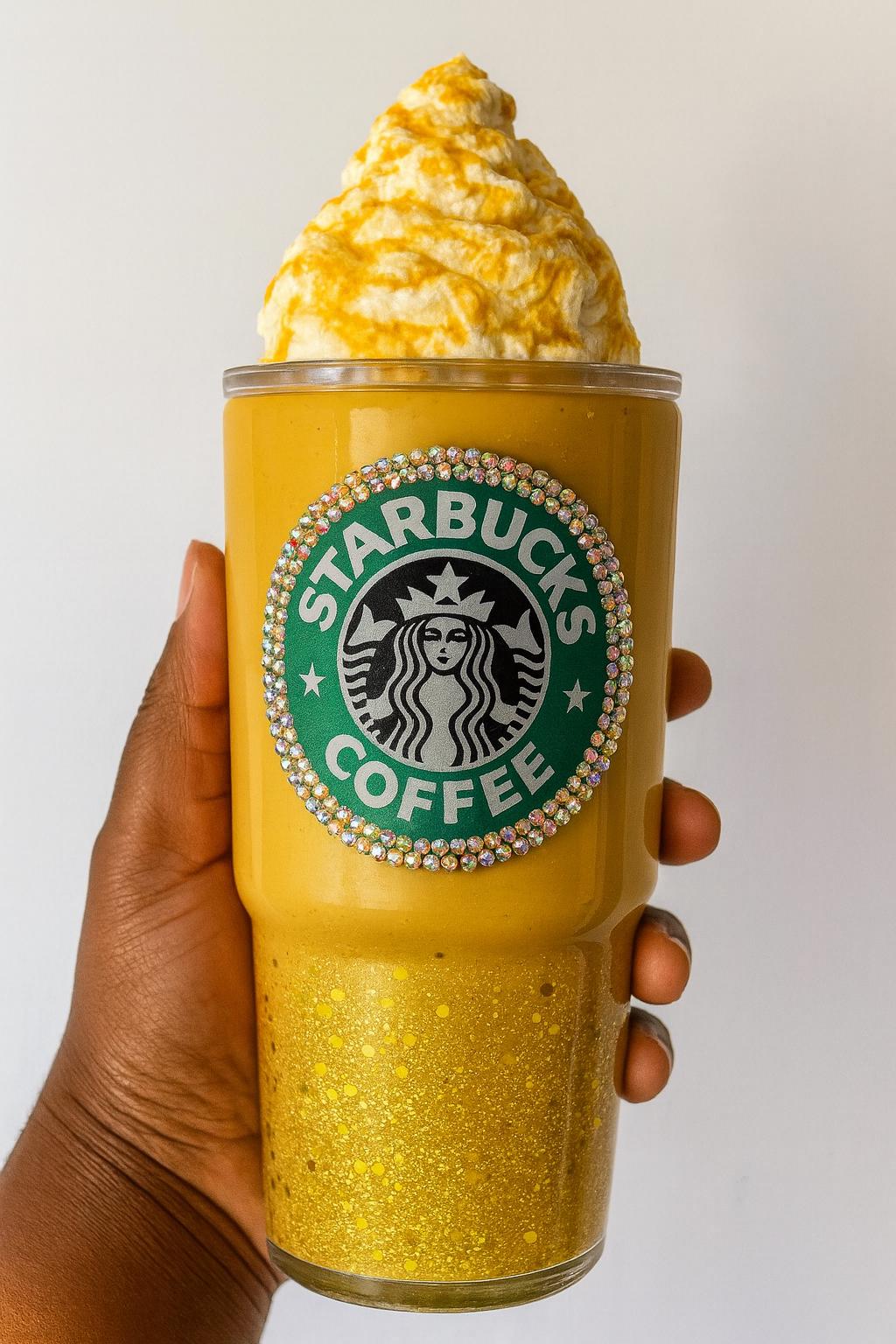 Rhinestone Frappe Bling Cup With 3D Whipped Topper | Iced Coffee Lover ...