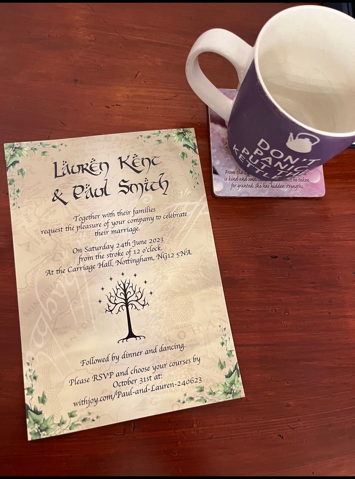 Lord of the Rings Wedding Invitation Template Printable - Etsy