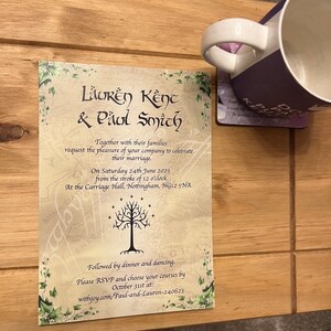 Lord of the Rings Wedding Invitation Template Printable - Etsy